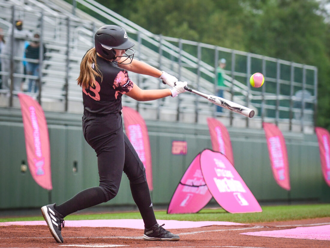 Clinton’s Reagan Weaver competes at the Little League Home Run Derby ...